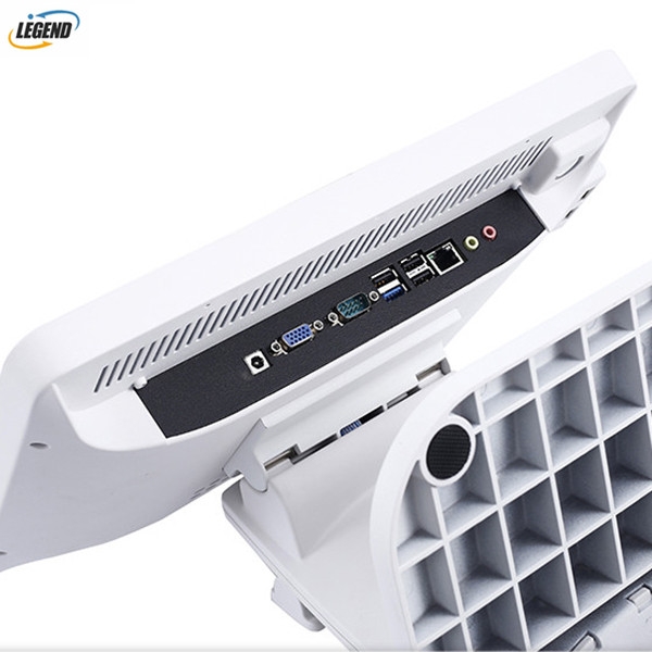 New design all in one double touch pos system dual screen with 12 inch ...