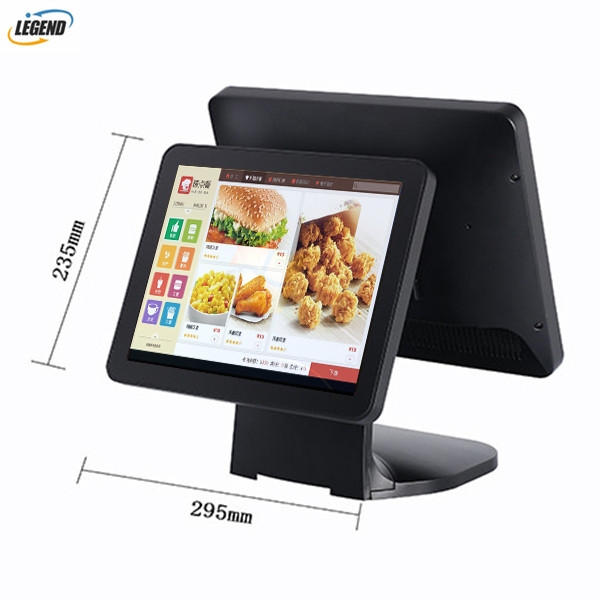 High quality all in one double touch pos system dual screen with 12 ...